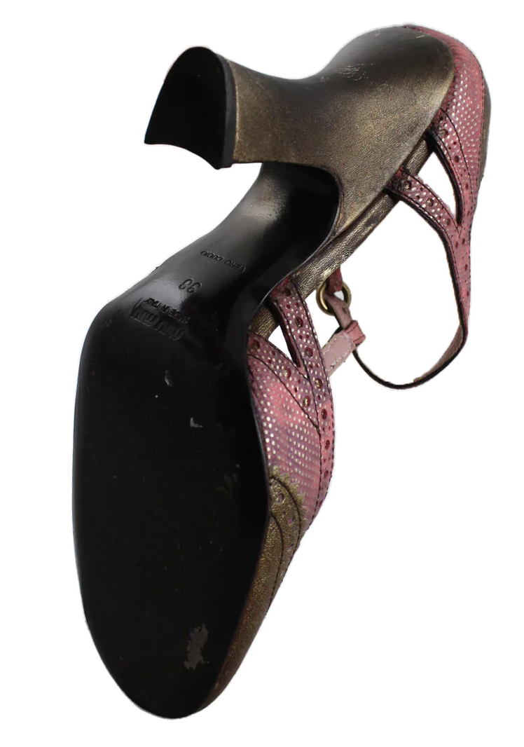 Vintage Miu Miu T-Strap Heals | 38 – theREMODA Vintage Miu Miu T-Strap Heals | 38 – theREMODA